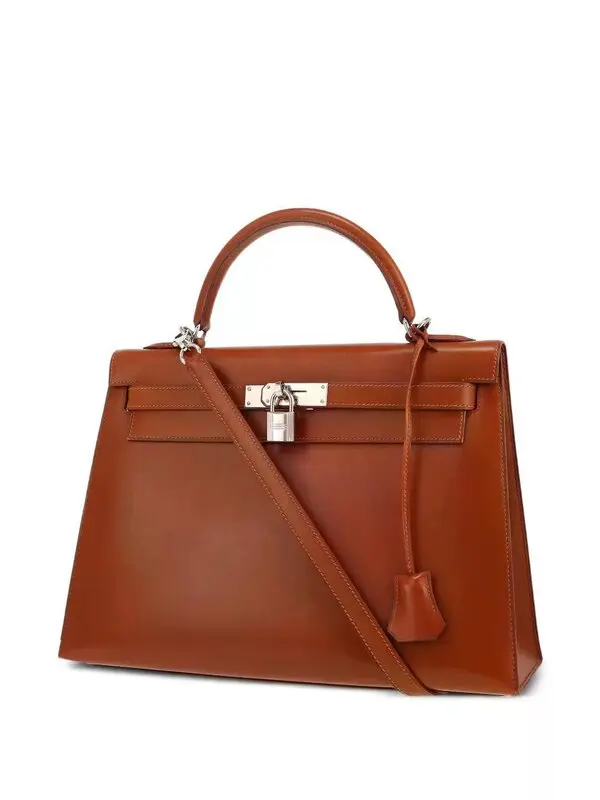 Hermès 2001 Kelly 32 Leather Tote - Brown