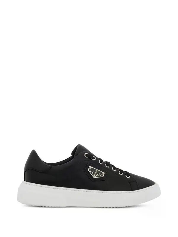 Philipp Plein Leather Sneakers - Black