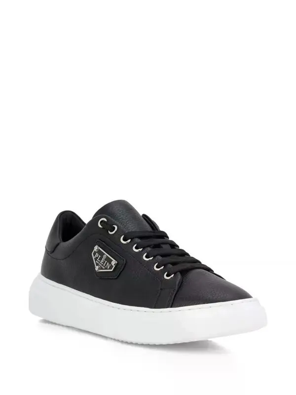 Philipp Plein Leather Sneakers - Black