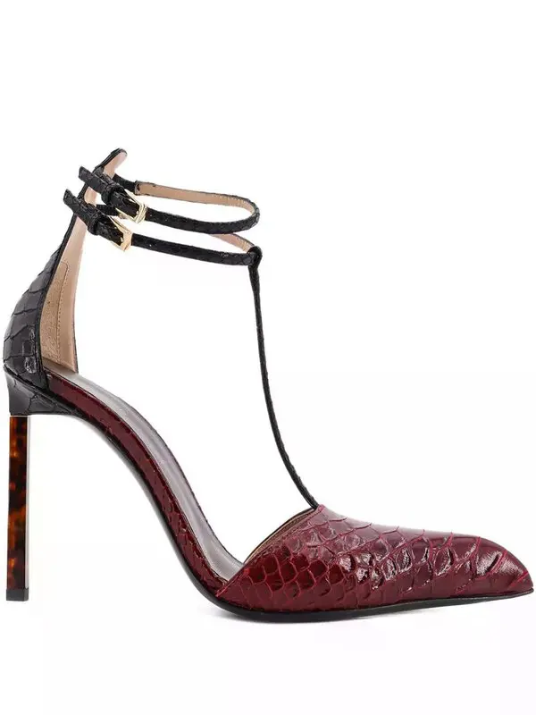 TOM FORD 90mm Python-effect Pumps
