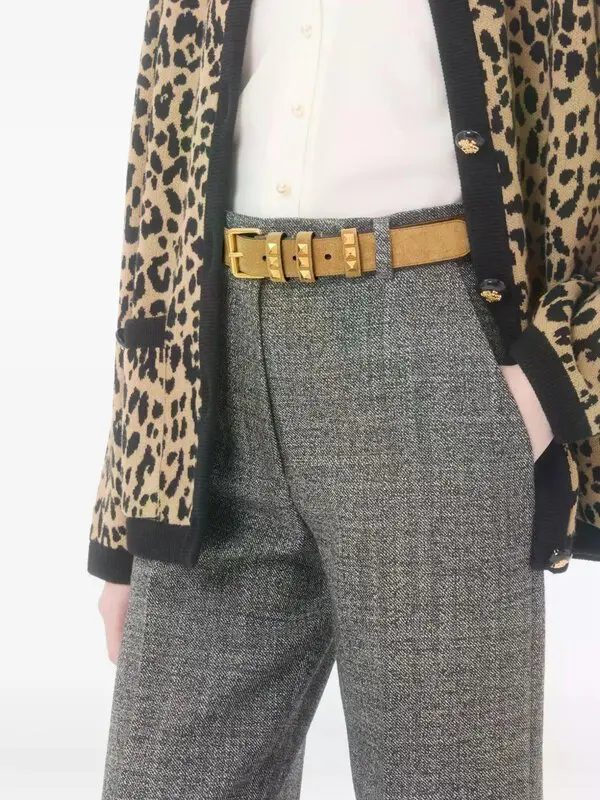 Valentino Garavani Rockstud Suede Belt - Neutrals