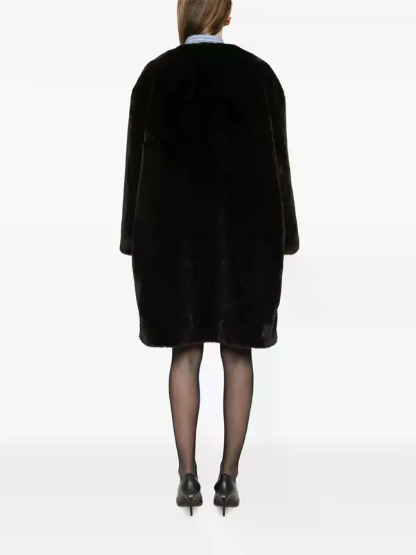 THE FRANKIE SHOP Open-front Faux Fur Coat