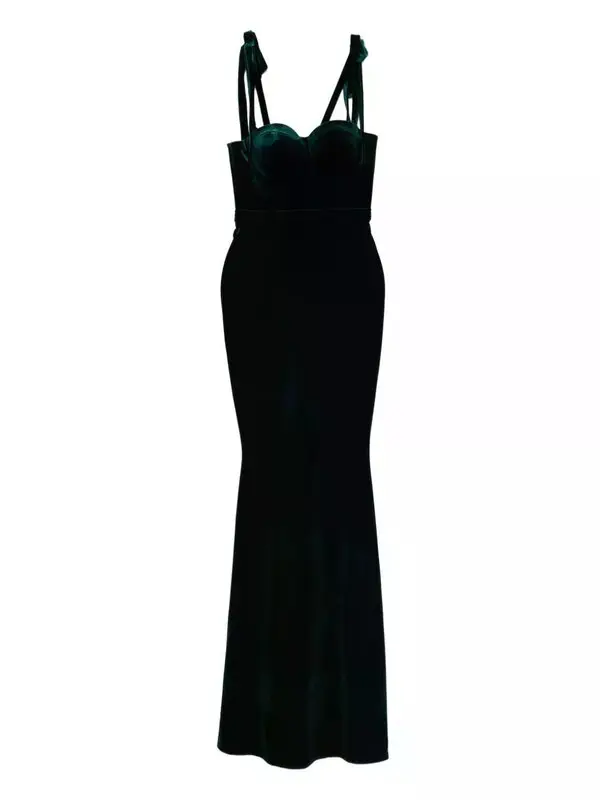 CRISTALLINI Cybele Tie Strap Maxi Dress