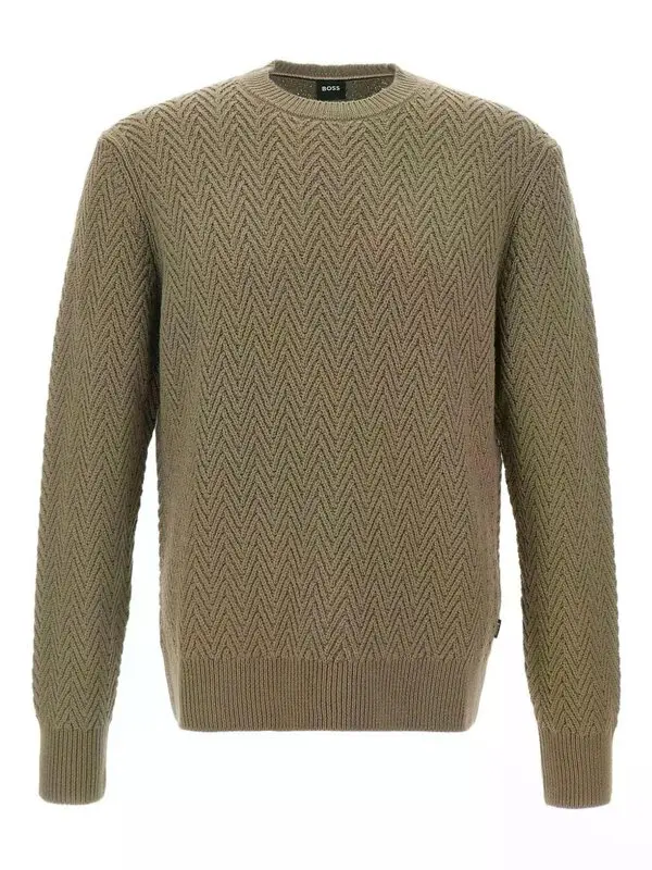 BOSS H-hitalo Herringbone Sweater
