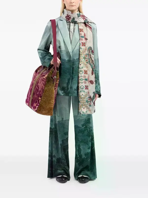 PIERRE-LOUIS MASCIA Adastrgum Landscape-printed Jacket - Blue