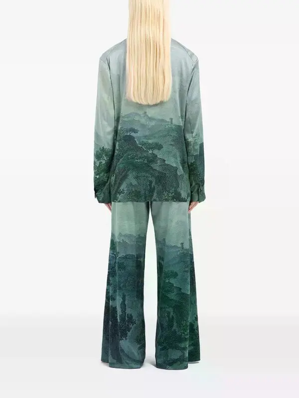PIERRE-LOUIS MASCIA Adastrgum Landscape-printed Jacket - Blue