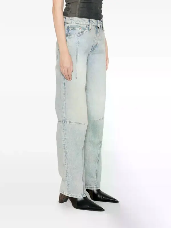 TRIARCHY Paneled Slit Jeans