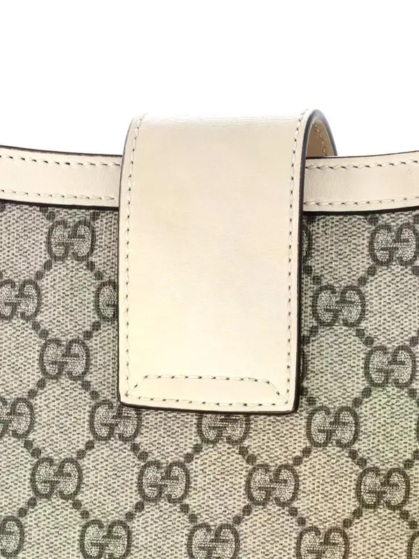 Gucci Padlock Chain Gg Coated Canvas Medium Tote Bag - Brown
