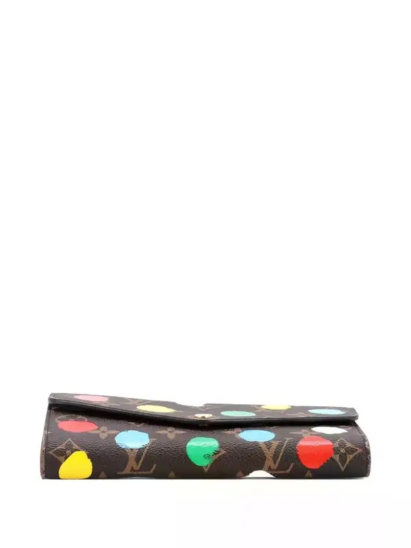 LOUIS VUITTON Sarah Wallet Nm Yayoi Kusama Painted Dots Monogram Canvas Small Wallets