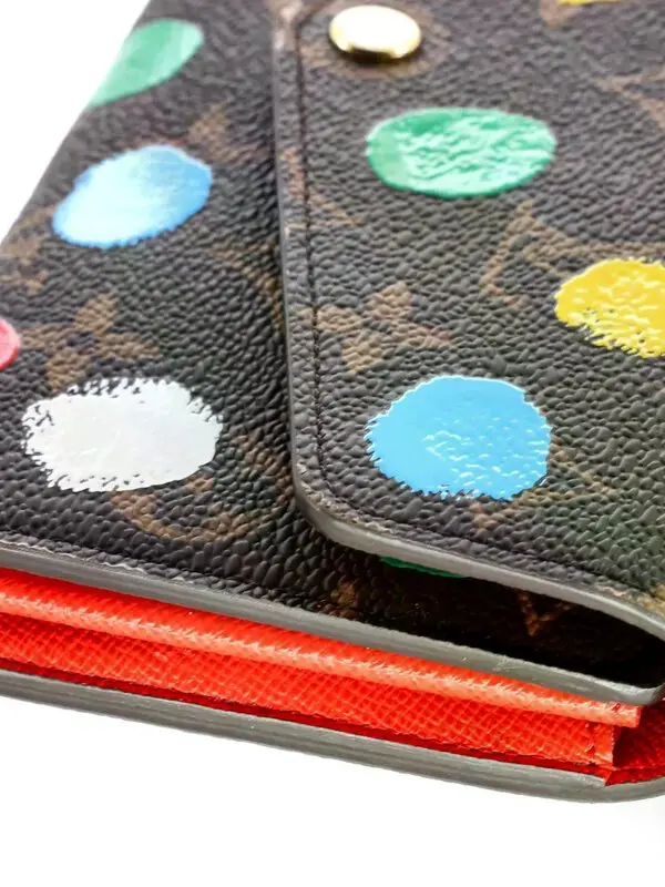 LOUIS VUITTON Sarah Wallet Nm Yayoi Kusama Painted Dots Monogram Canvas Small Wallets