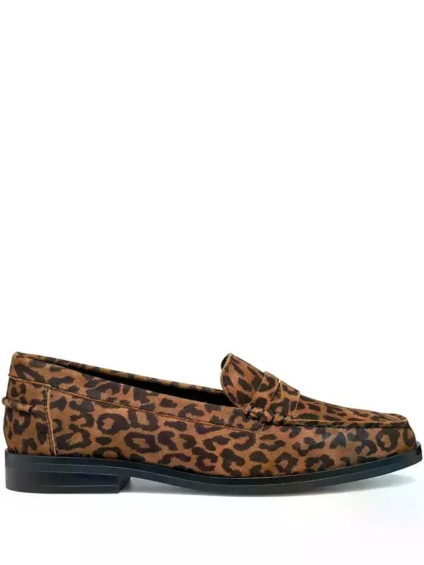 Geox Leopard-pattern Loafers