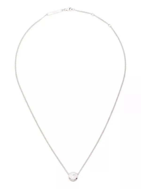 Loewe Anagram Pendant Necklace - Silver