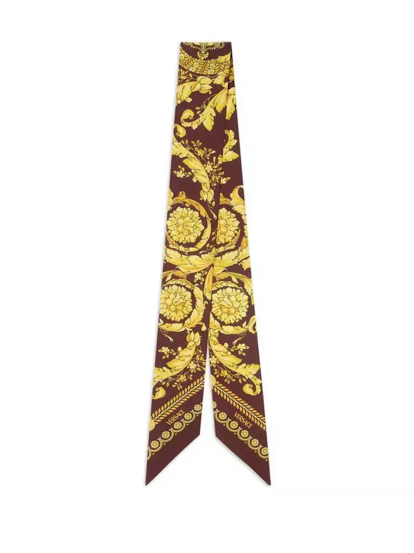 Versace Barocco-print Scarf - Brown
