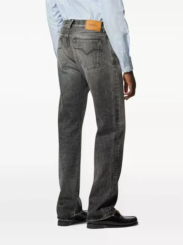 Versace Logo-patch Jeans - Grey