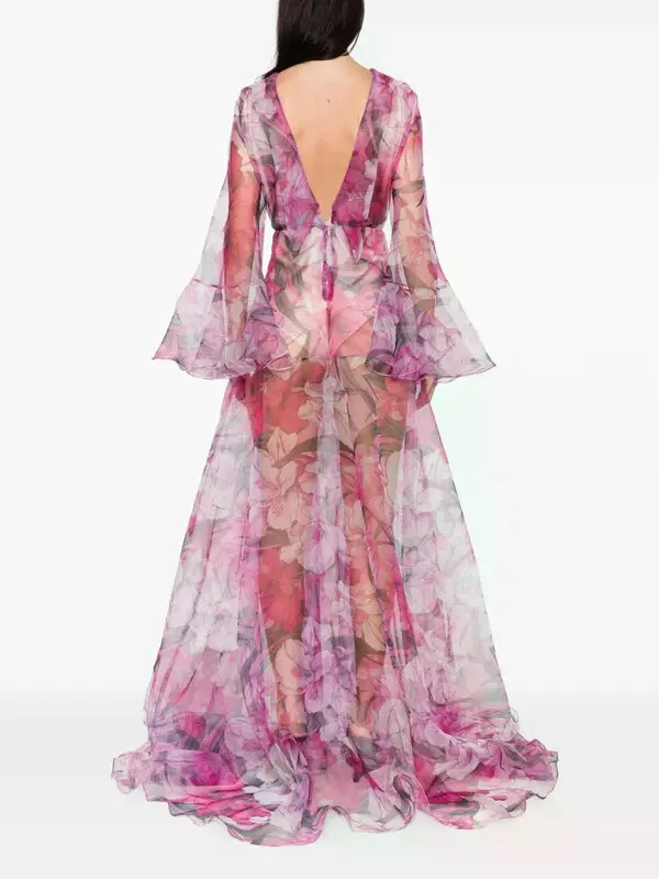 MIAU BY CLARA ROTESCU Floral Maxi Dress