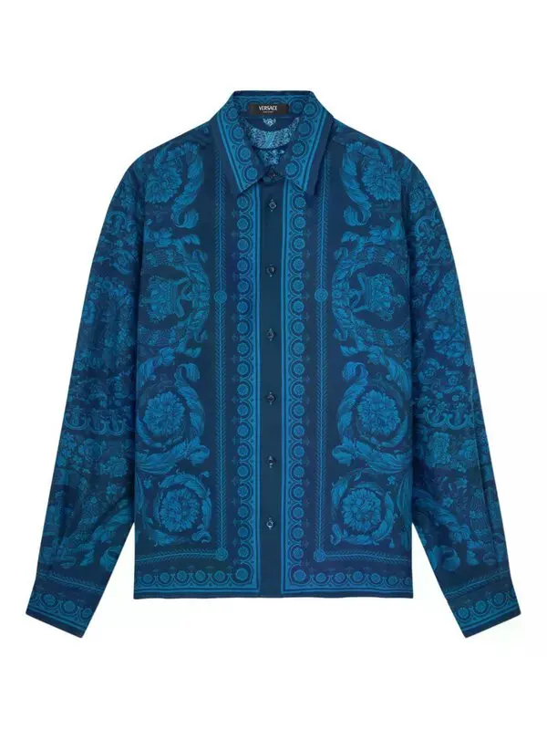 Versace Barocco-print Buttoned Shirt
