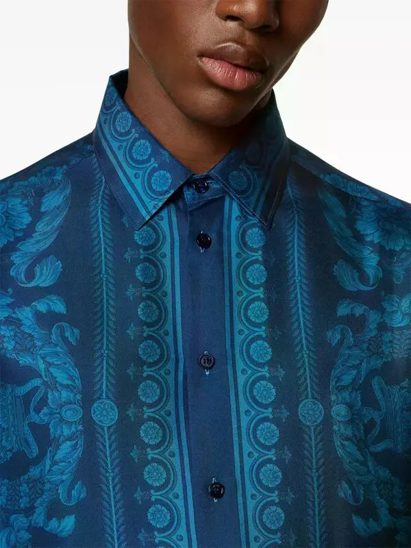 Versace Barocco-print Buttoned Shirt