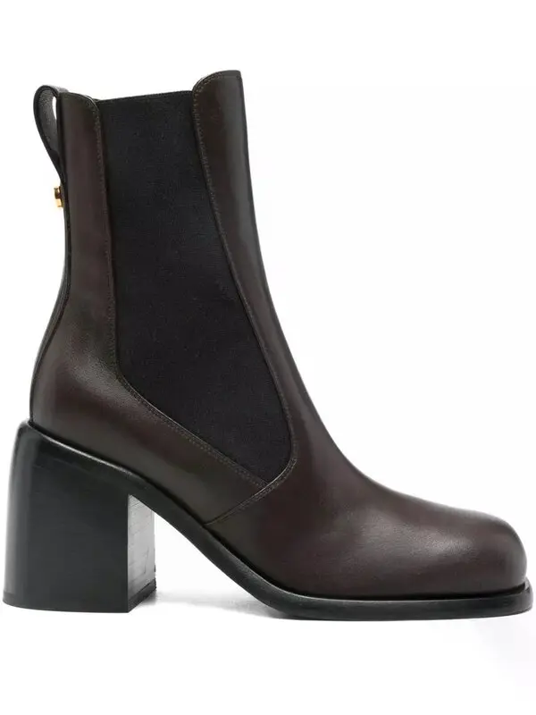SERGIO ROSSI 80mm Block-heel Boots - Brown