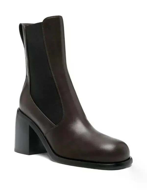 SERGIO ROSSI 80mm Block-heel Boots - Brown