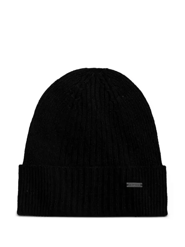 Michael Kors Logo-plaque Beanie - Black