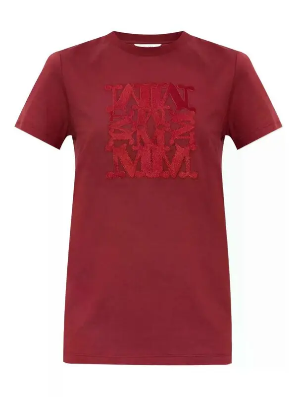 Max Mara Embroidered Tee - Red