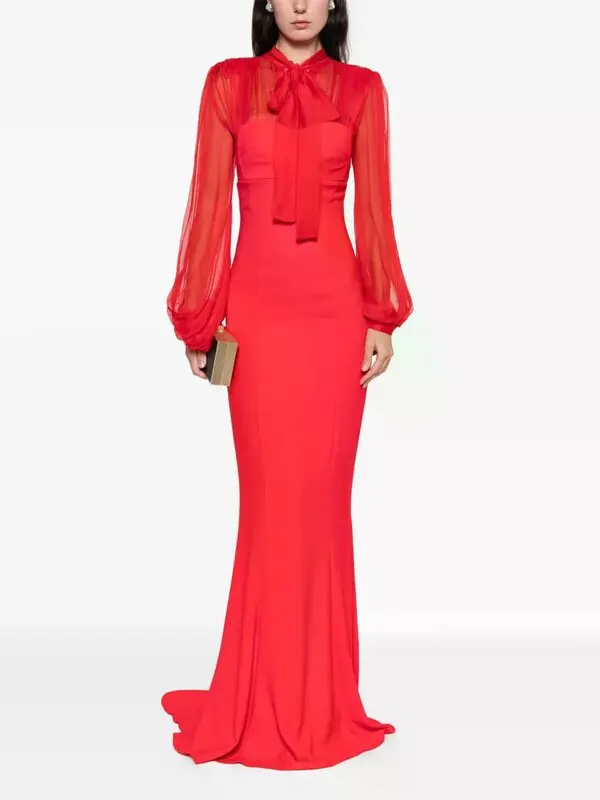 Silk Love & Lace Margot Maxi Dress - Red | Editorialist