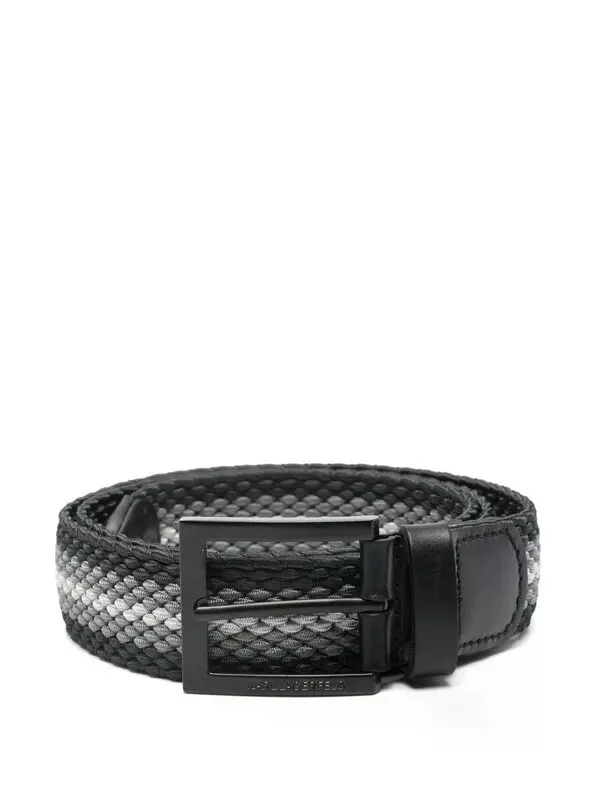 Karl Lagerfeld Woven Buckle Belt - Black
