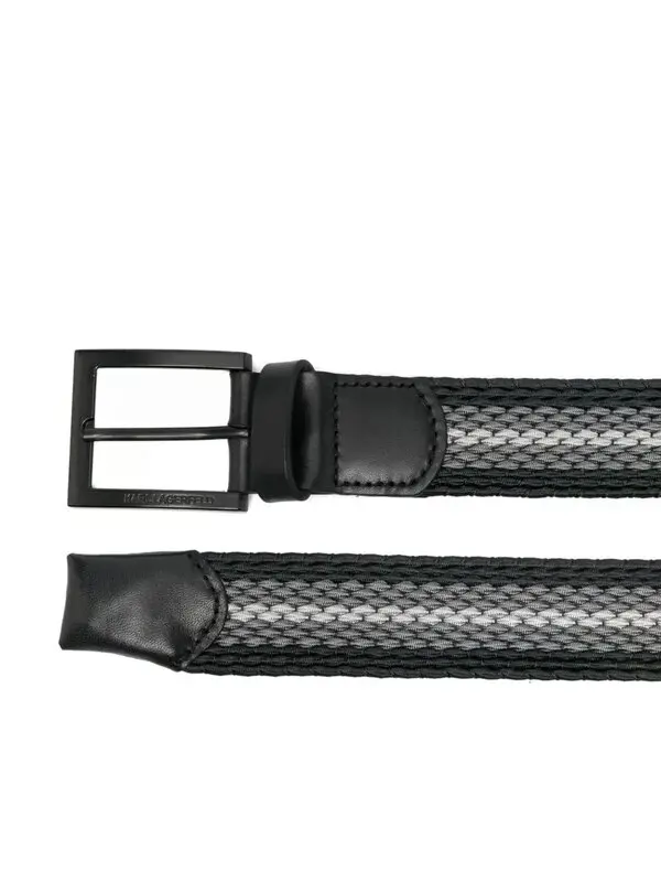 Karl Lagerfeld Woven Buckle Belt