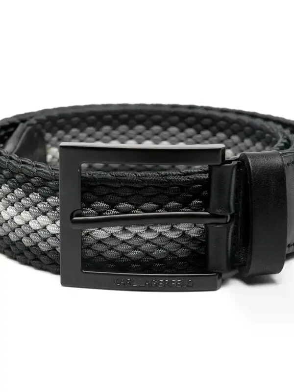 Karl Lagerfeld Woven Buckle Belt
