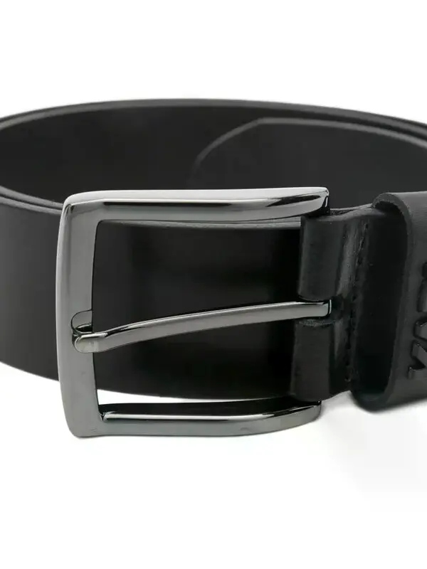 Karl Lagerfeld Logo Buckle Belt - Black