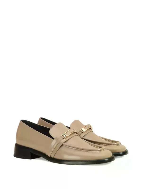 SERGIO ROSSI Bitt Leather Loafers