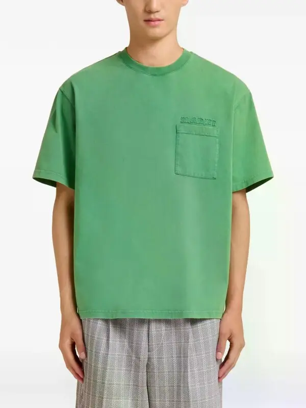 Marni Chest-pocket Cotton T-shirt - Green