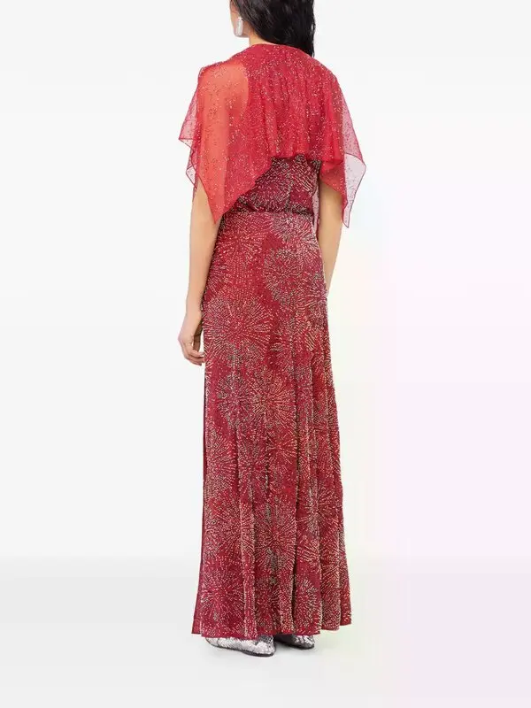 Rabanne Embroidered Satin Skirt With Pearl Detailing