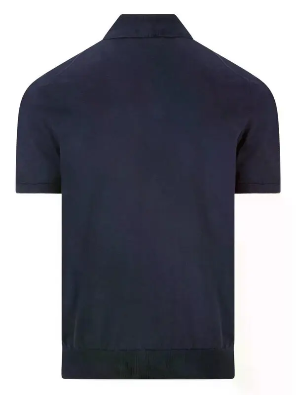 Brunello Cucinelli Embroidered-logo Polo Shirt - Blue