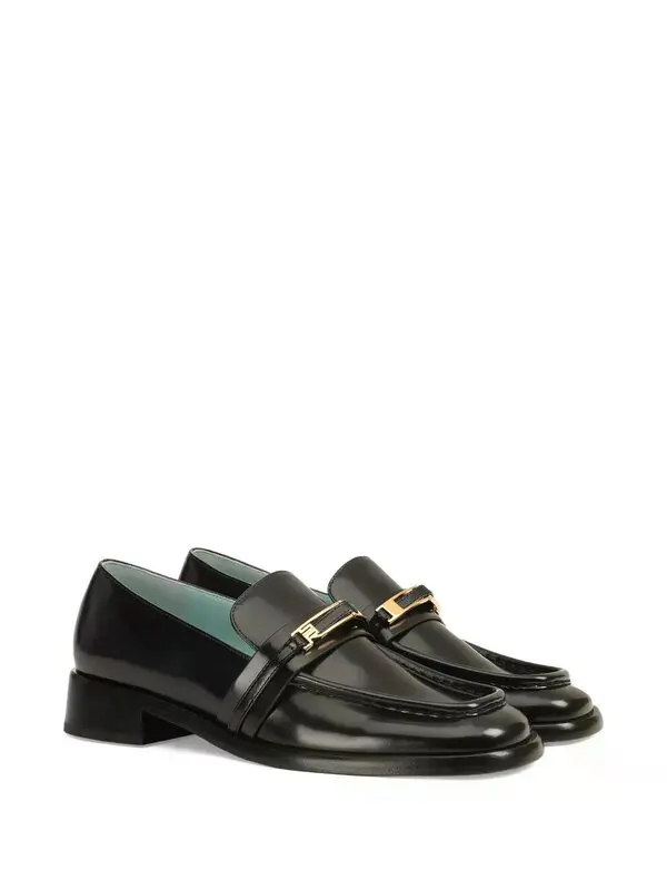 SERGIO ROSSI 25mm Bitt Leather Loafers