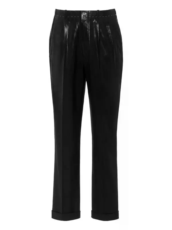 MAISON MARGIELA Coated Finish Pleated Trousers