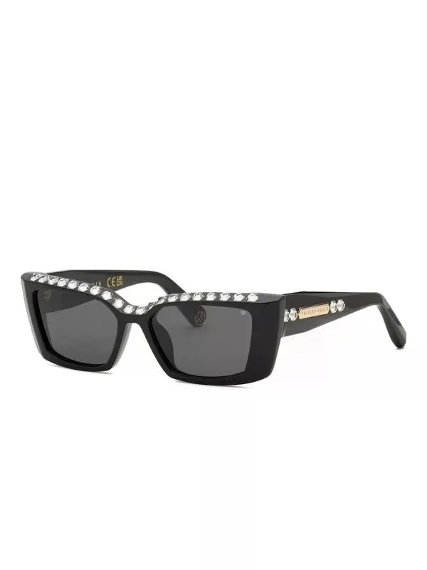 Philipp Plein Crystal-embellished Square Sunglasses