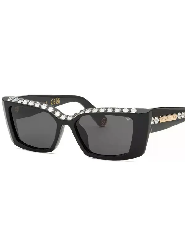 Philipp Plein Crystal-embellished Square Sunglasses