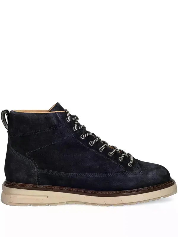 Gant Lace-up Panelled Boots - Blue