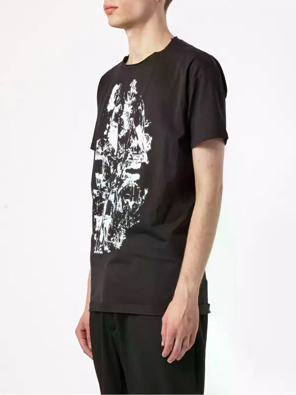 LECLAIREUR Abstract Print T-shirt - Black