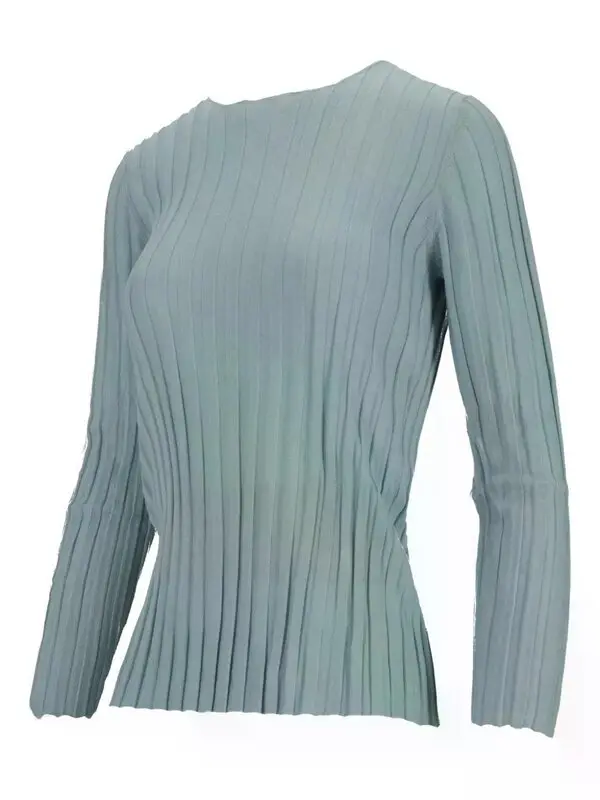 LA ROSE Ribbed Crew-neck Top