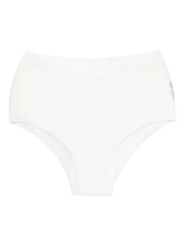 Calvin Klein Tyra Ribbed-knit Brief - White