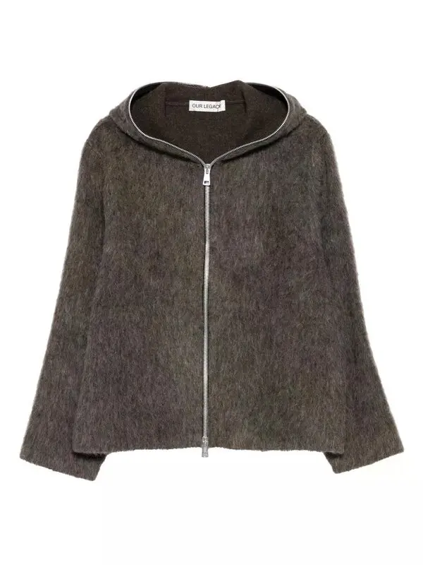 Our Legacy Zip-up Slouchy Hoodie - Grey