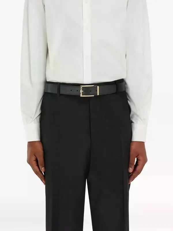 FERRAGAMO Reversible And Adjustable Rectangle-buckle Belt