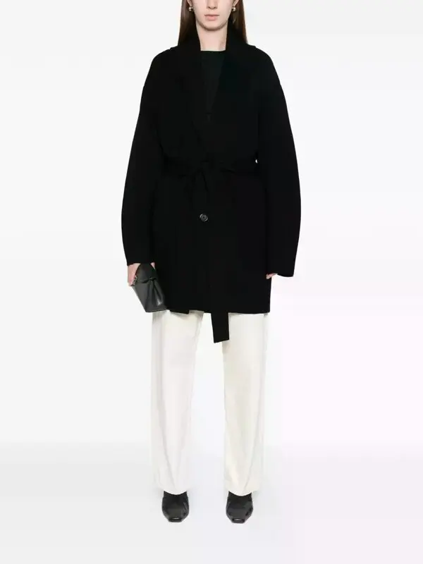 TOTEME Shawl-lapel Knitted Coat - Black