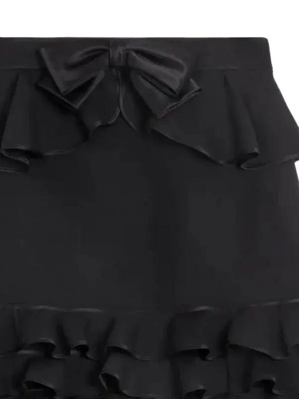Valentino Garavani Bow Detail Flounce Mini Skirt