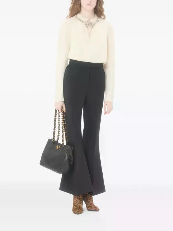 Valentino Garavani Embroidered Wool Jumper - Neutrals