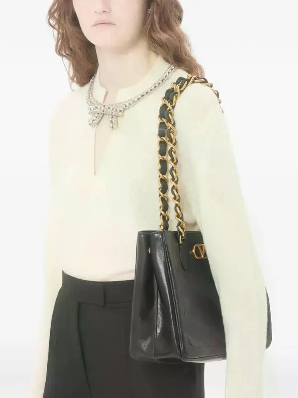 Valentino Garavani Embroidered Wool Jumper - Neutrals