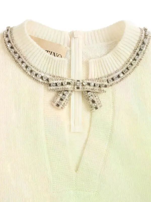 Valentino Garavani Embroidered Wool Jumper - Neutrals