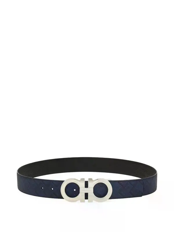 FERRAGAMO Gancini Buckle Belt - Blue